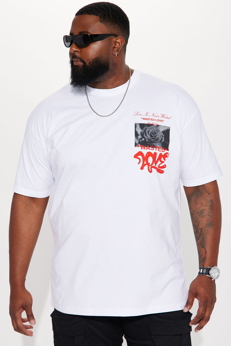 Wasted Love Silence Short Sleeve Tee - White | Fashion Nova, Mens ...