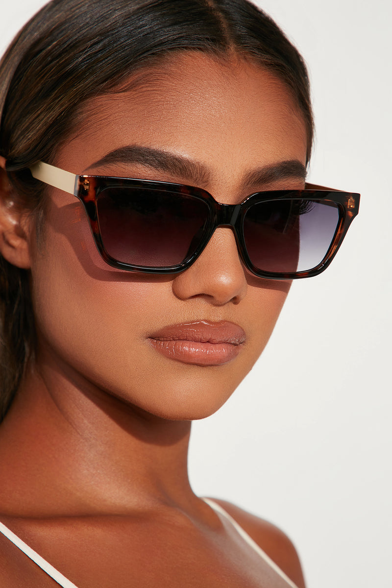 Off With The Lights Sunglasses Tortoise Fashion Nova Sunglasses