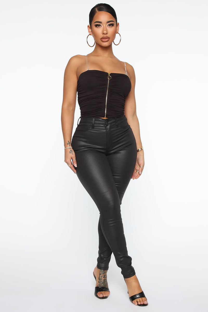 Try Me Zipper Tube Top - Black | Fashion Nova, Knit Tops | Fashion Nova