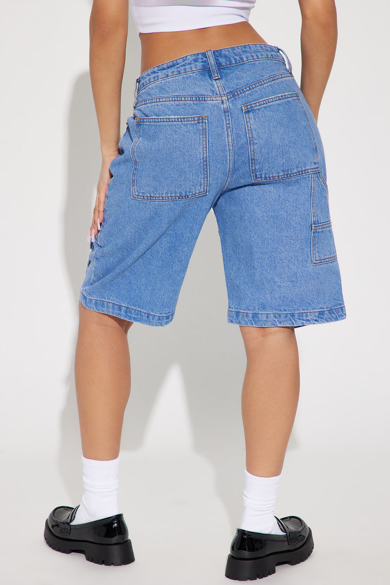Rory Denim Cargo Shorts - Medium Wash | Fashion Nova, Jean Shorts ...