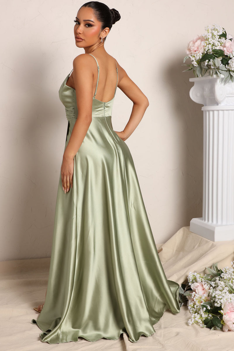 Mia Satin Maxi Dress - Green | Fashion Nova, Dresses | Fashion Nova