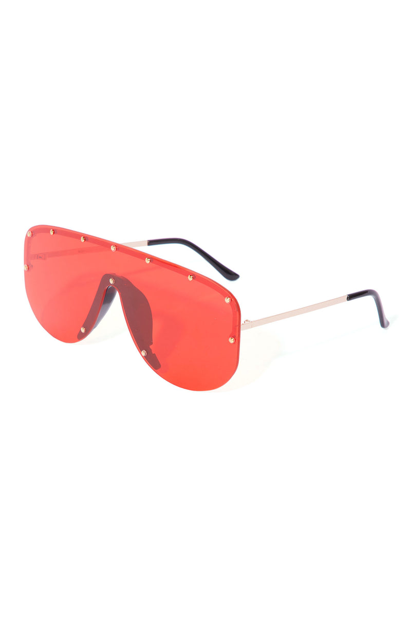Vibe Out Sunglasses - Red | Fashion Nova, Sunglasses | Fashion Nova