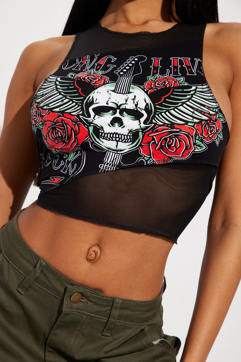 Rocker Chic Tank Top - Black | Fashion Nova, Screens Tops and Bottoms ...