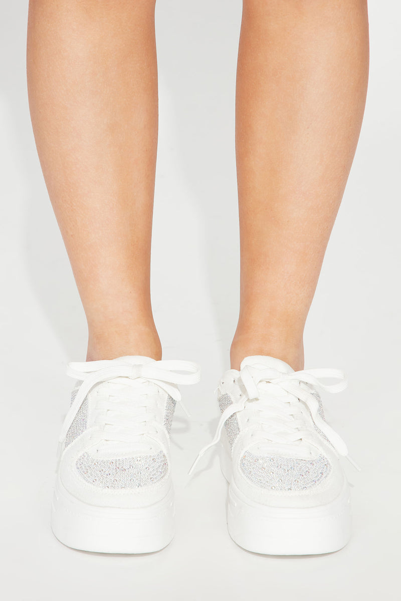 Mariella Rhinestone Sneakers - White | Fashion Nova, Shoes | Fashion Nova