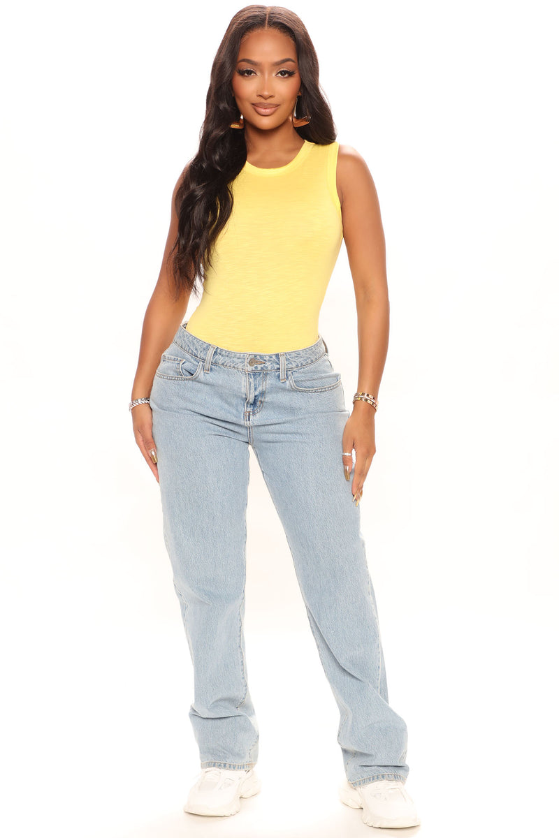 Alana Sleeveless Bodysuit - Yellow | Fashion Nova, Basic Tops ...