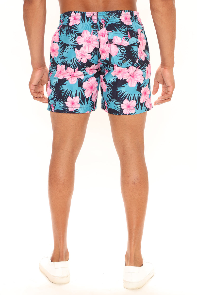Hawaiian Floral Swim Trunks - Pink/combo | Fashion Nova, Mens Swim ...
