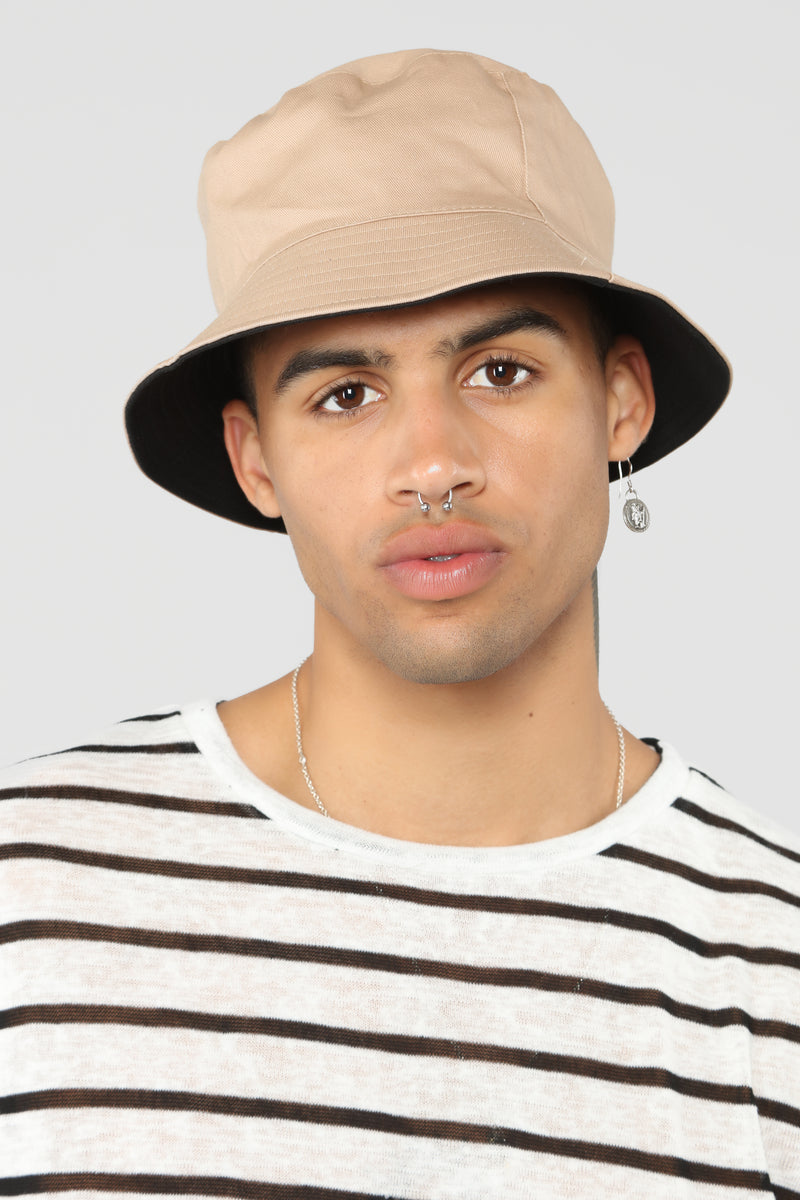 Timeless Reversible Bucket Hat - Black/Khaki | Fashion Nova, Mens ...