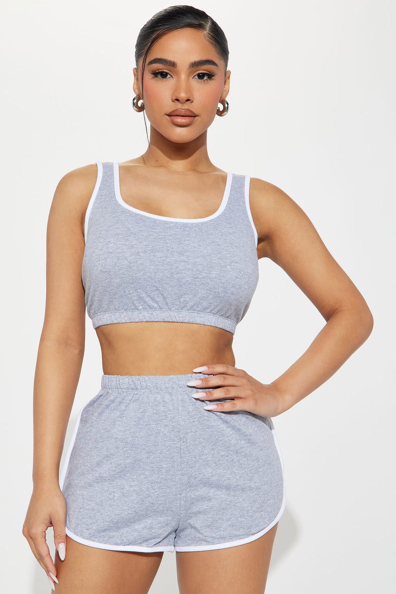 Sending My Location Short Set - Heather Grey | Fashion Nova, Matching ...