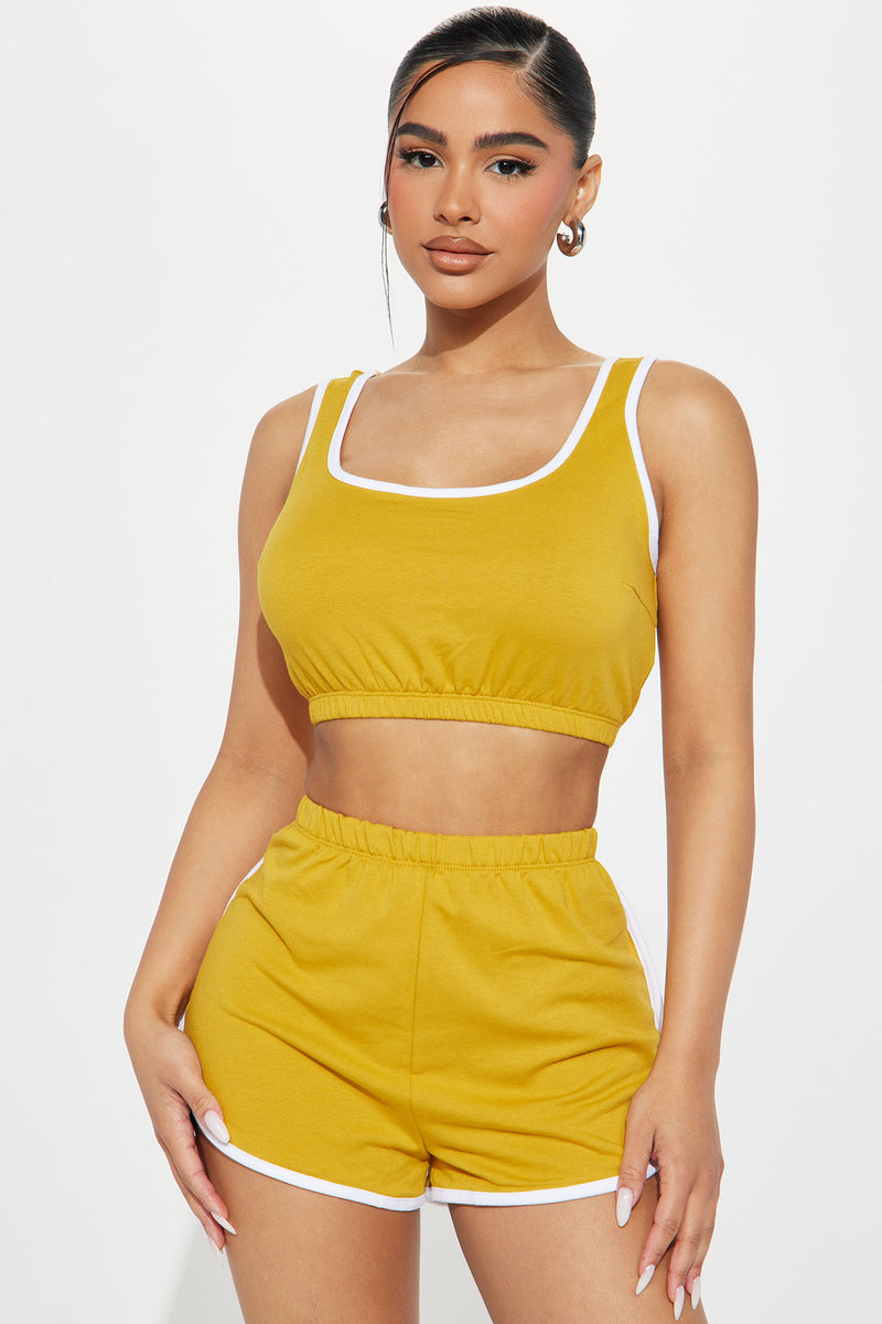 Sending My Location Short Set - Mustard | Fashion Nova, Matching Sets ...