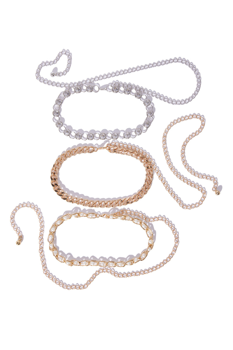 All Or Nothing Trio Chain Belt Set - Multi Color | Fashion Nova ...