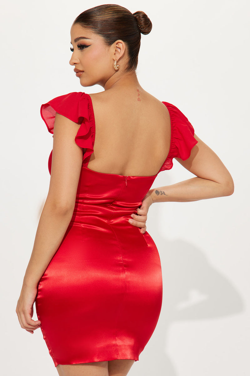 Sara Satin Mini Dress - Red | Fashion Nova, Dresses | Fashion Nova