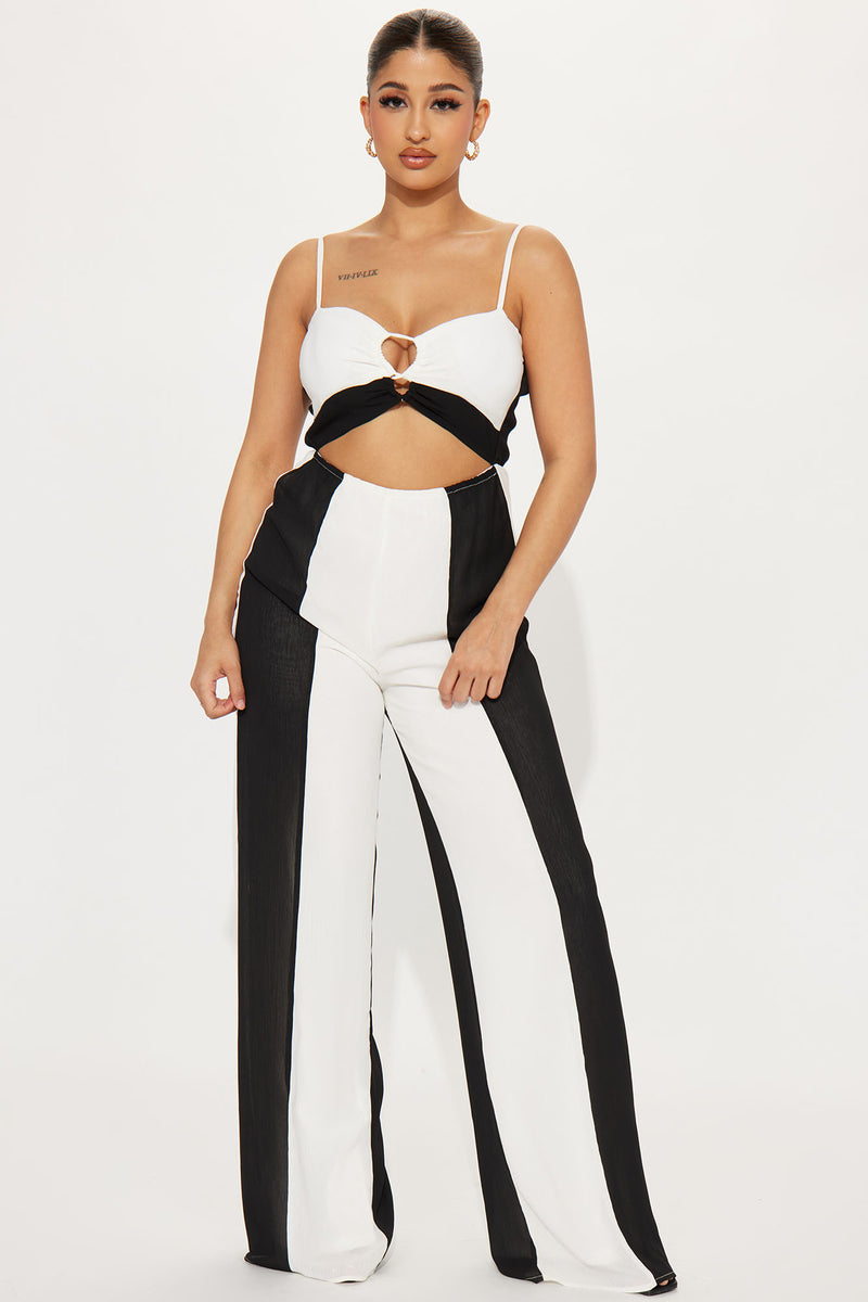 Evelyn Colorblock Jumpsuit - Black/White | Fashion Nova, Jumpsuits ...
