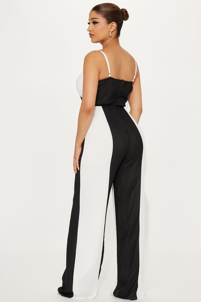 Evelyn Colorblock Jumpsuit - Black/White | Fashion Nova, Jumpsuits ...