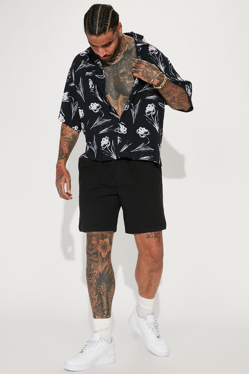 Ghost Flowers Button Up Shirt - Black | Fashion Nova, Mens Shirts ...