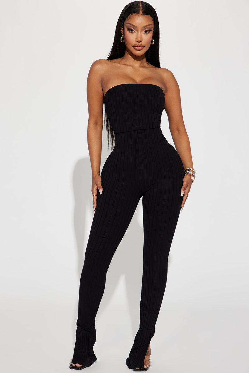 Indra Ribbed Jumpsuit - Black | Fashion Nova, Jumpsuits | Fashion Nova