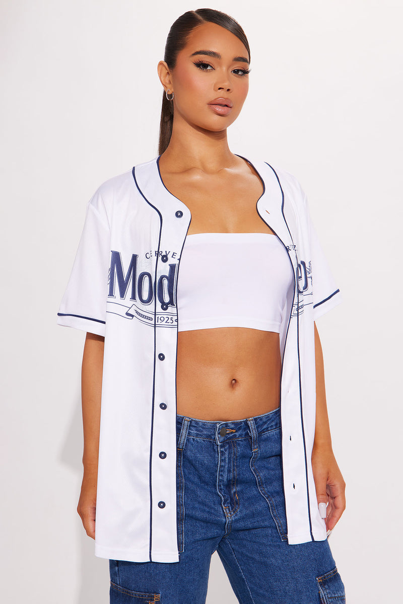 Modelo Jersey Tee - White | Fashion Nova, Screens Tops and Bottoms ...