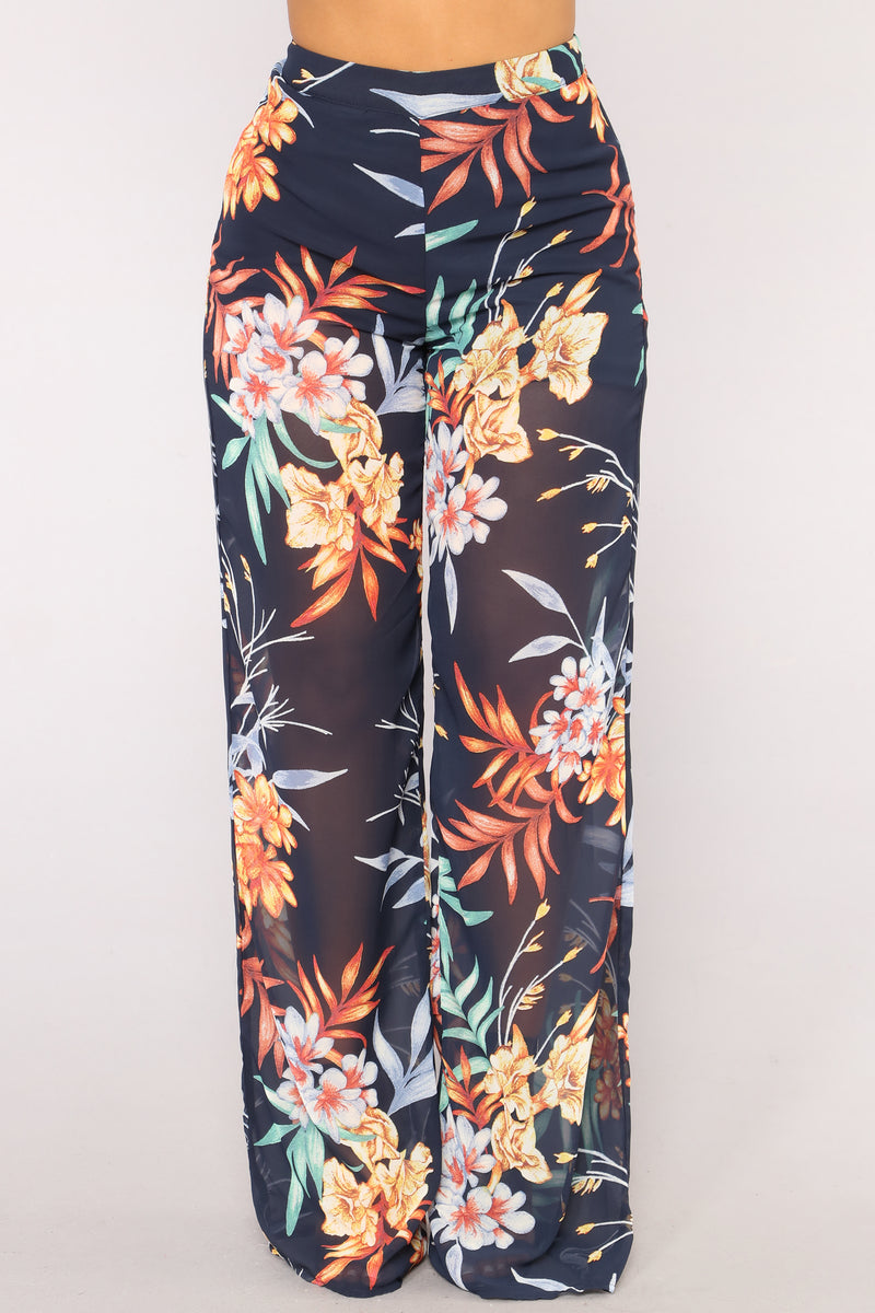 Tropical State Of Mind Pants - Navy/Multi | Fashion Nova, Pants ...