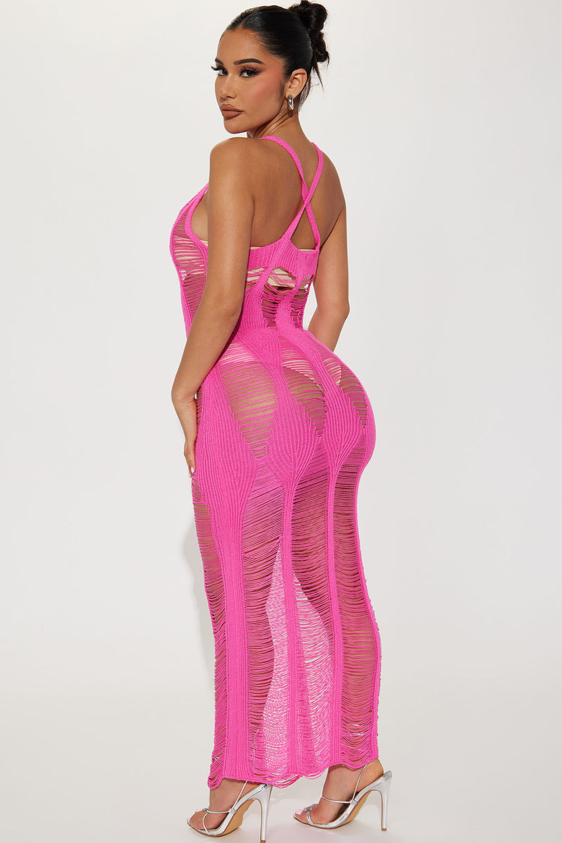 Igneous Affair Crochet Maxi Dress - Hot Pink | Fashion Nova, Dresses | Fashion Nova