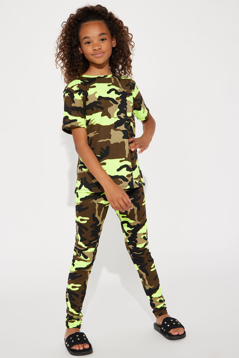 Mini Chelsea Short Sleeve Legging Set - Neon Yellow | Fashion Nova ...