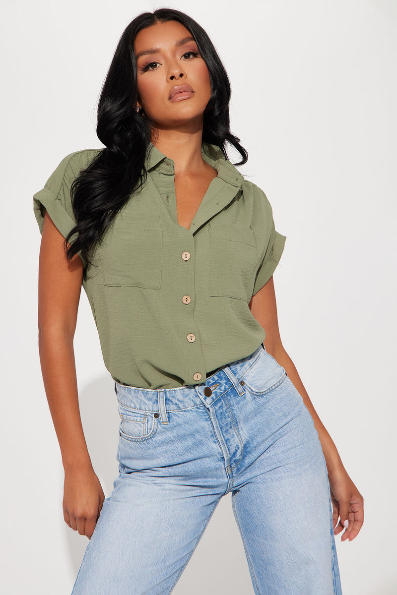 Beck Shirt - Olive | Fashion Nova, Shirts & Blouses | Fashion Nova