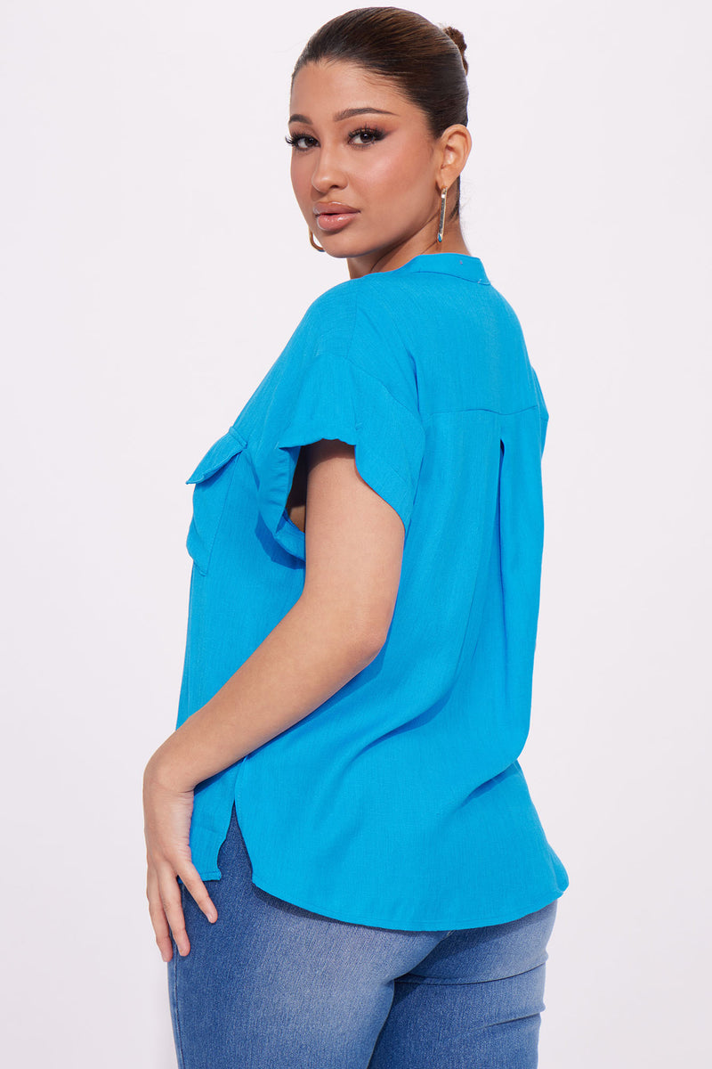 Always Carried Away Linen Top - Cobalt Blue | Fashion Nova, Shirts & Blouses | Fashion Nova