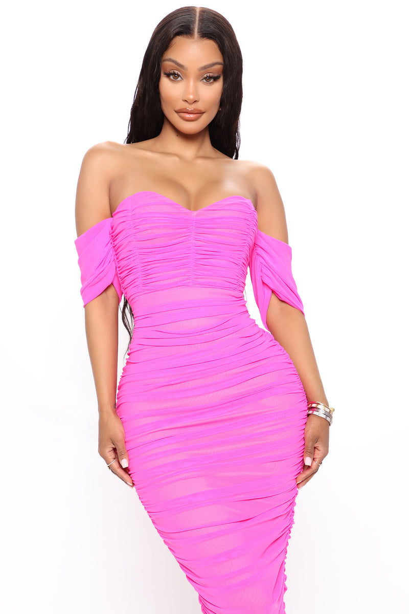 Sweet Mesh Midi Dress - Hot Pink | Fashion Nova, Dresses | Fashion Nova