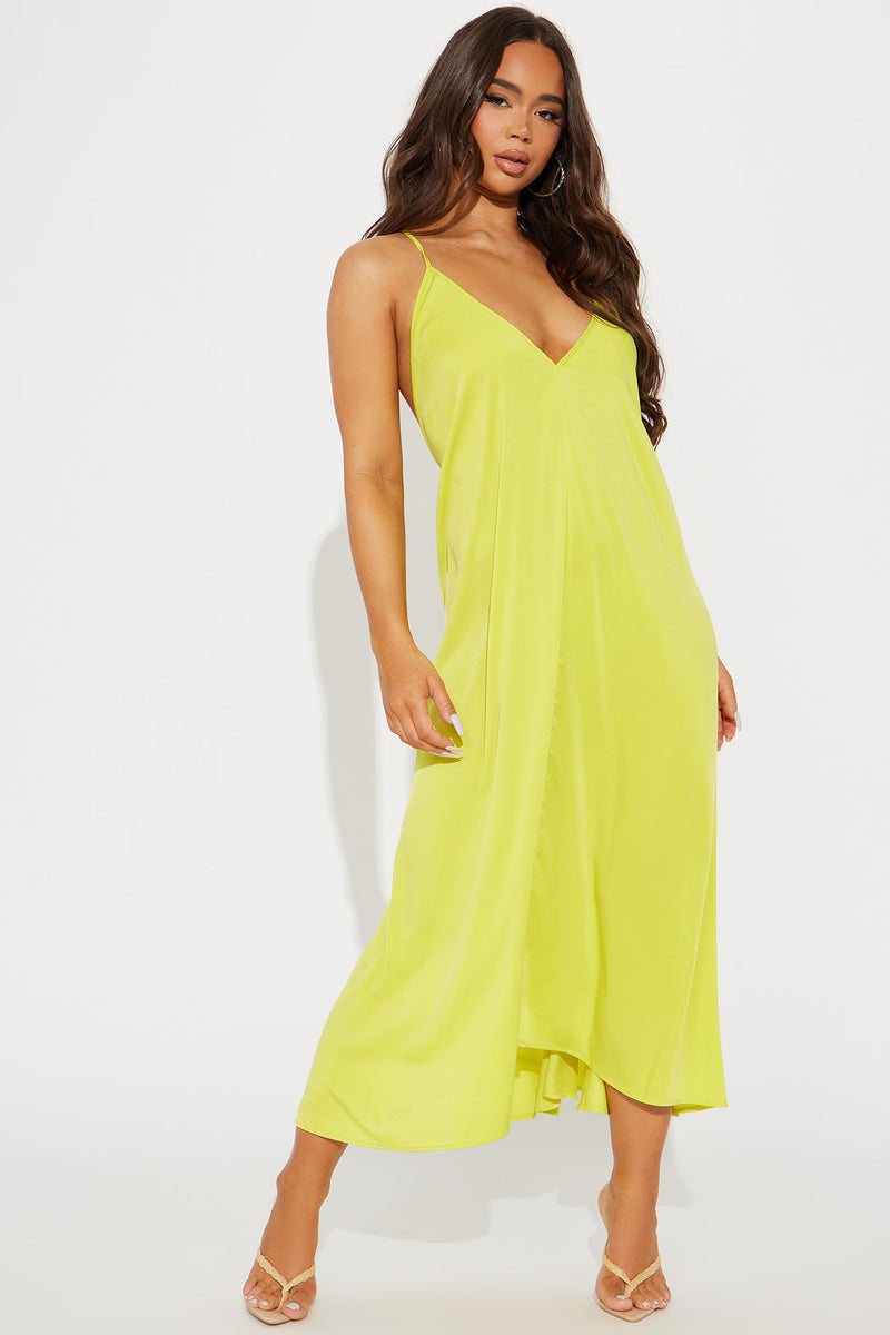 Myra Satin Maxi Dress - Lime | Fashion Nova, Dresses | Fashion Nova