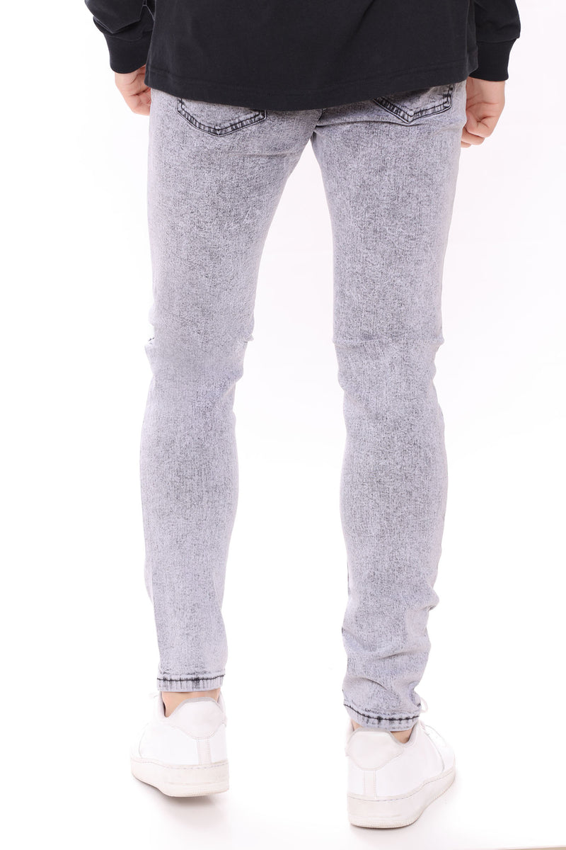 Skinny Acid Wash Black Distressed Jeans - Black Wash | Fashion Nova ...