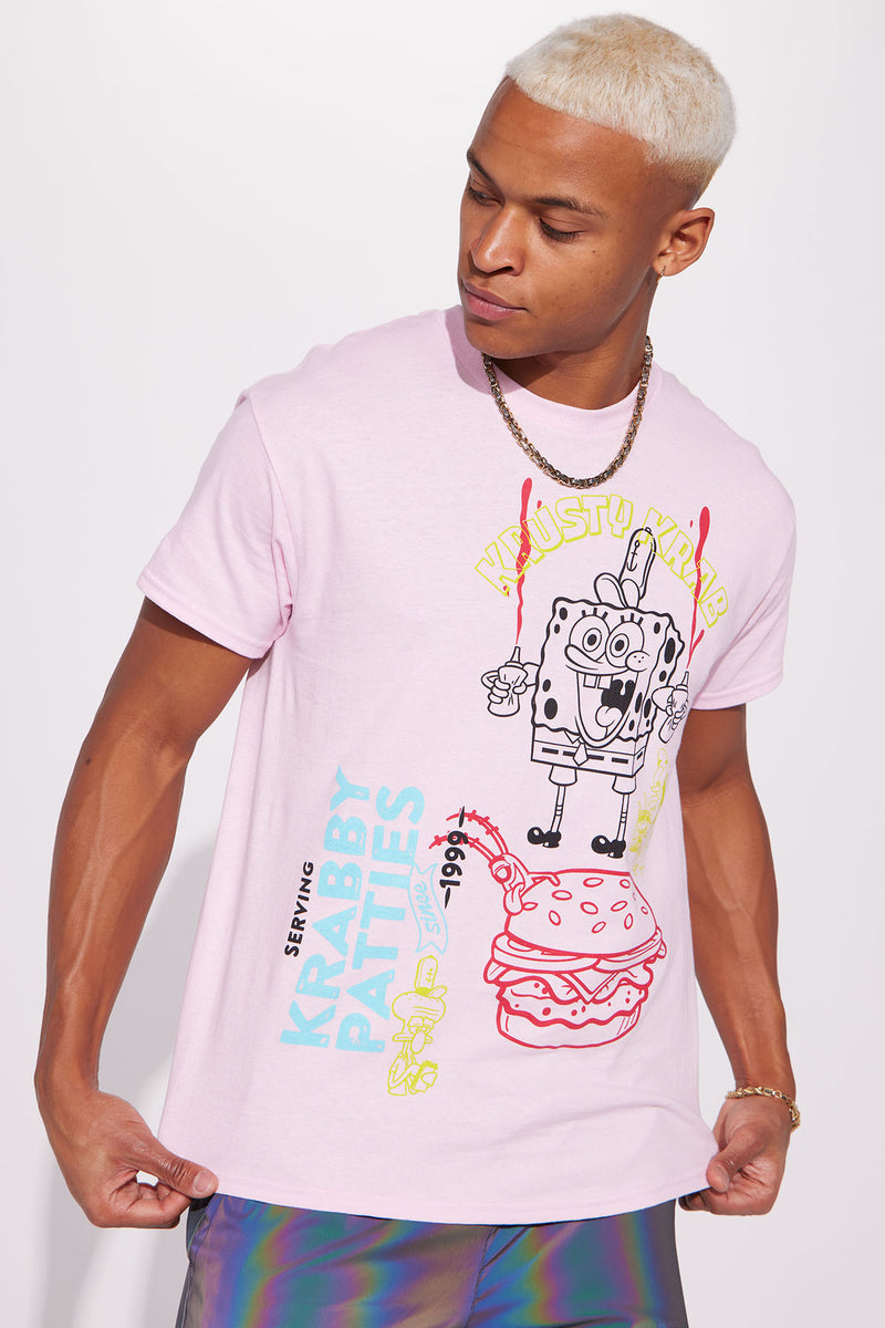 Spongebob Neon Edition Short Sleeve Tee - Pink | Fashion Nova, Mens ...
