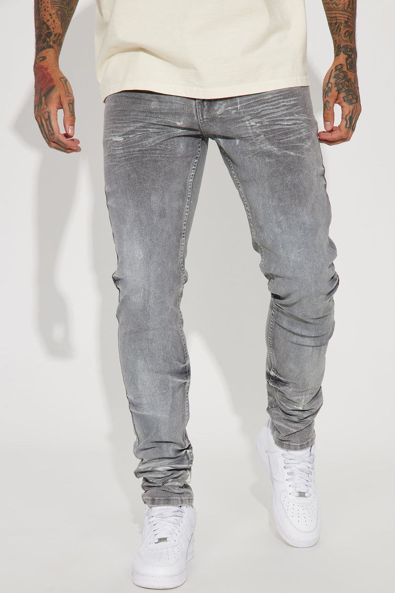 Back To It Stacked Skinny Jeans - Medium Wash | Fashion Nova, Mens ...