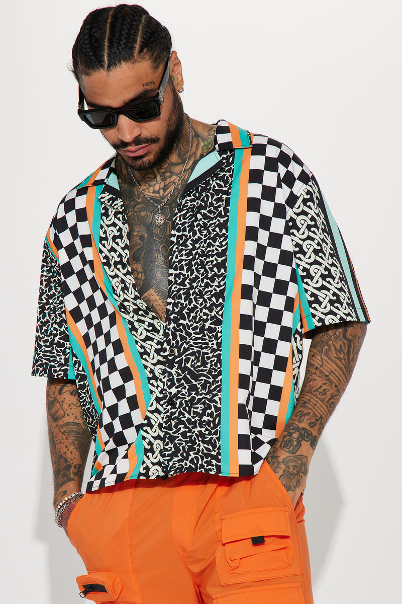 Mixed Pattern Short Sleeve Button Up Shirt - Multi Color | Fashion Nova ...
