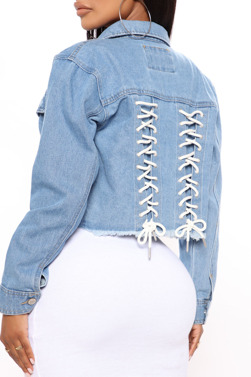 All Tied Up Denim Jacket - Light Wash | Fashion Nova, Jackets & Coats ...