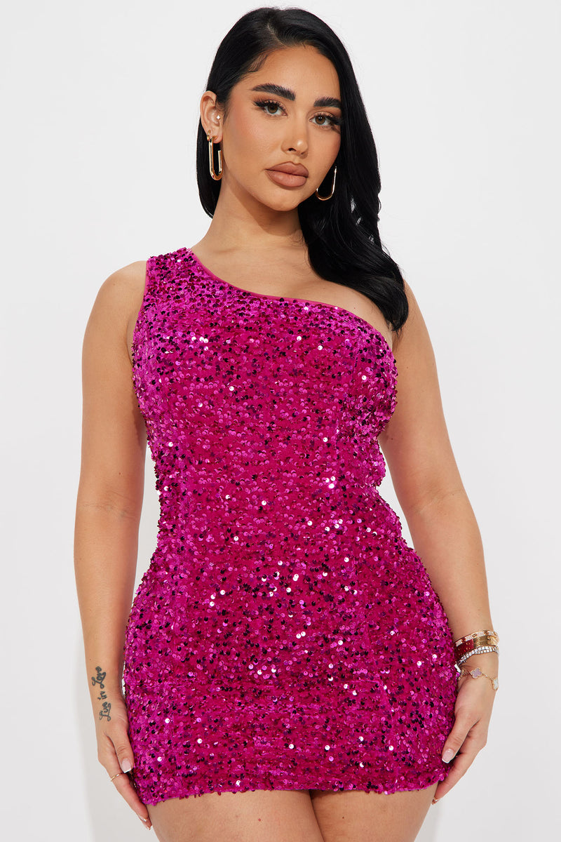 Zakira Sequin Mini Dress - Hot Pink | Fashion Nova, Dresses | Fashion Nova