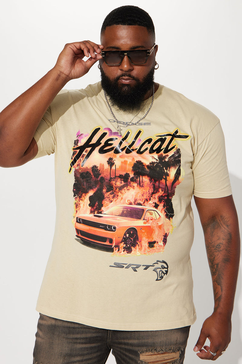 Dodge SRT Hellcat Short Sleeve Tee - Cream | Fashion Nova, Mens Graphic ...