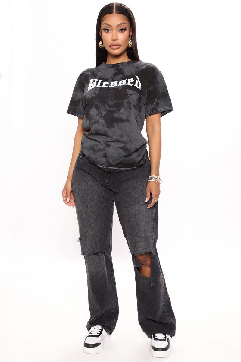 Blessed Tie Dye Tunic Top - Black/combo | Fashion Nova, Screens Tops ...