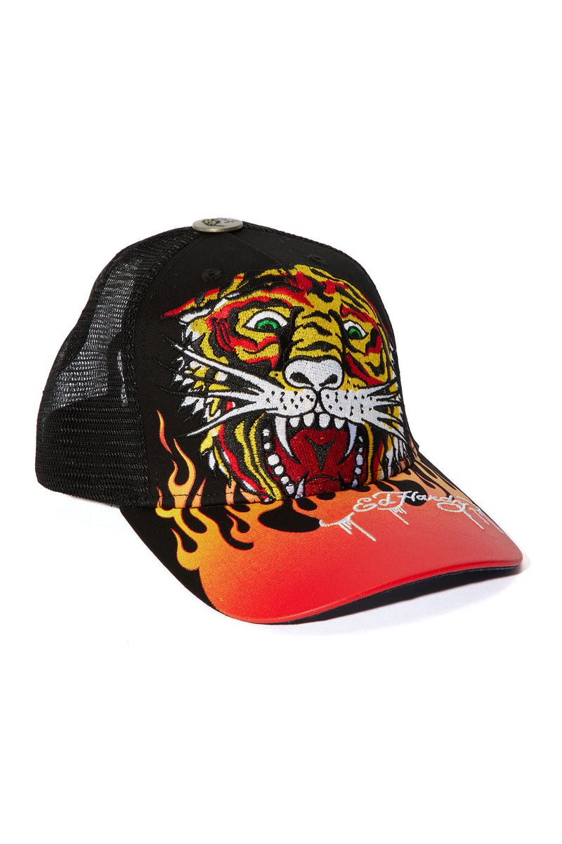 Ed Hardy Tiger Fire Trucker Hat - Black/combo | Fashion Nova ...