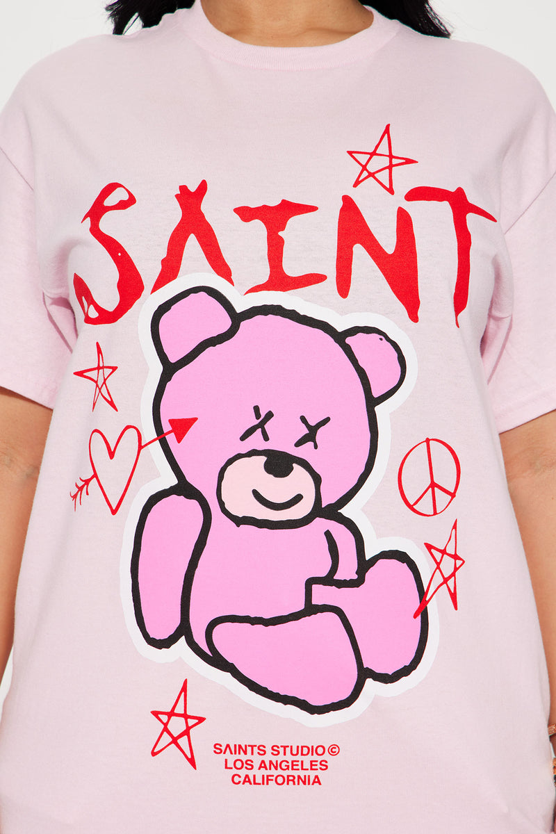 Saint Teddy Graphic Tee - Pink | Fashion Nova, Screens Tops and Bottoms ...