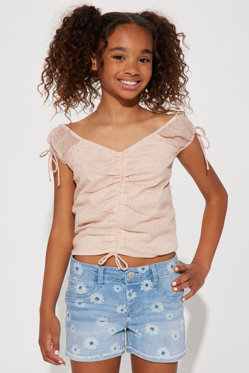 Mini Floral Royal Ruched Top - Rose | Fashion Nova, Kids Tops & T ...