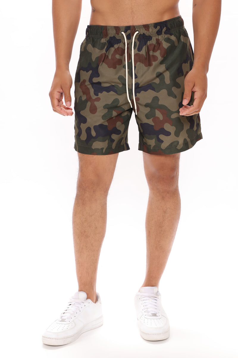 Jungle Warfare Camo Swim Trunks - Camouflage | Fashion Nova, Mens Swim ...