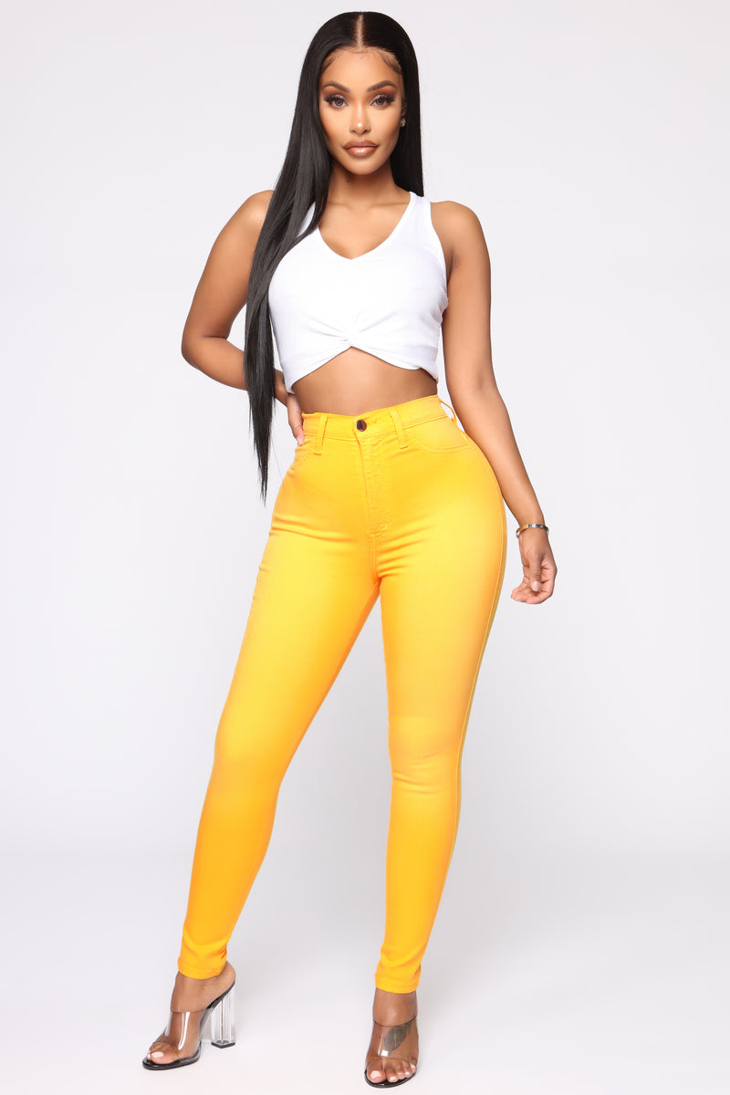 You Oughta Know High Rise Skinny Jeans - Yellow | Fashion Nova, Jeans ...