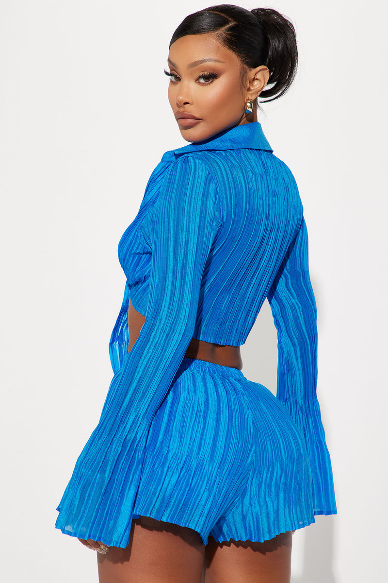 Kienna Plisse Short Set - Blue | Fashion Nova, Matching Sets | Fashion Nova