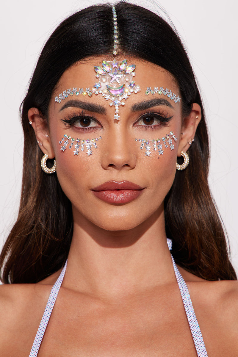 Star Shine Rhinestone Hair Face Jewels Iridescent Fashion