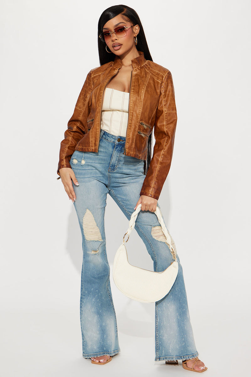 Shotgun Rider Washed Faux Leather Jacket - LightBrown | Fashion Nova ...