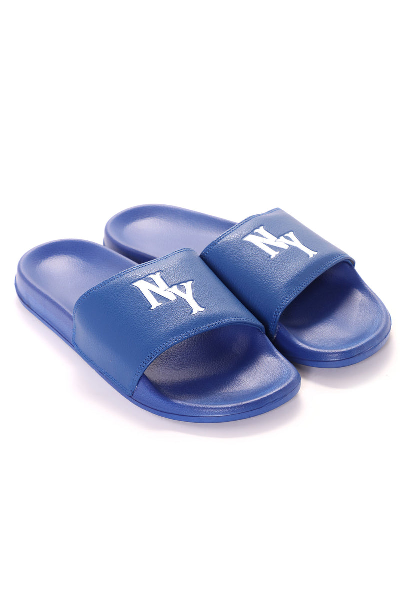 NY Slides - Blue | Fashion Nova, Mens Shoes | Fashion Nova