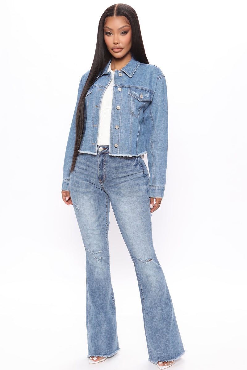 All Tied Up Denim Jacket - Medium Wash | Fashion Nova, Jackets & Coats ...