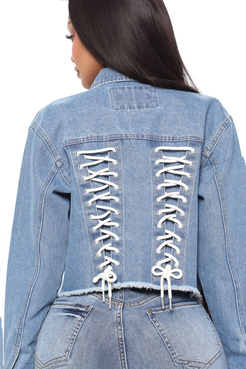 All Tied Up Denim Jacket - Medium Wash | Fashion Nova, Jackets & Coats ...