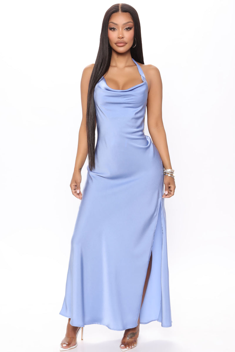 Gracious Satin Maxi Dress - Blue | Fashion Nova, Dresses | Fashion Nova
