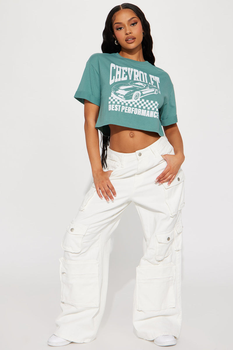 Chevrolet Best Performance Cropped Tee - Green | Fashion Nova, Screens ...