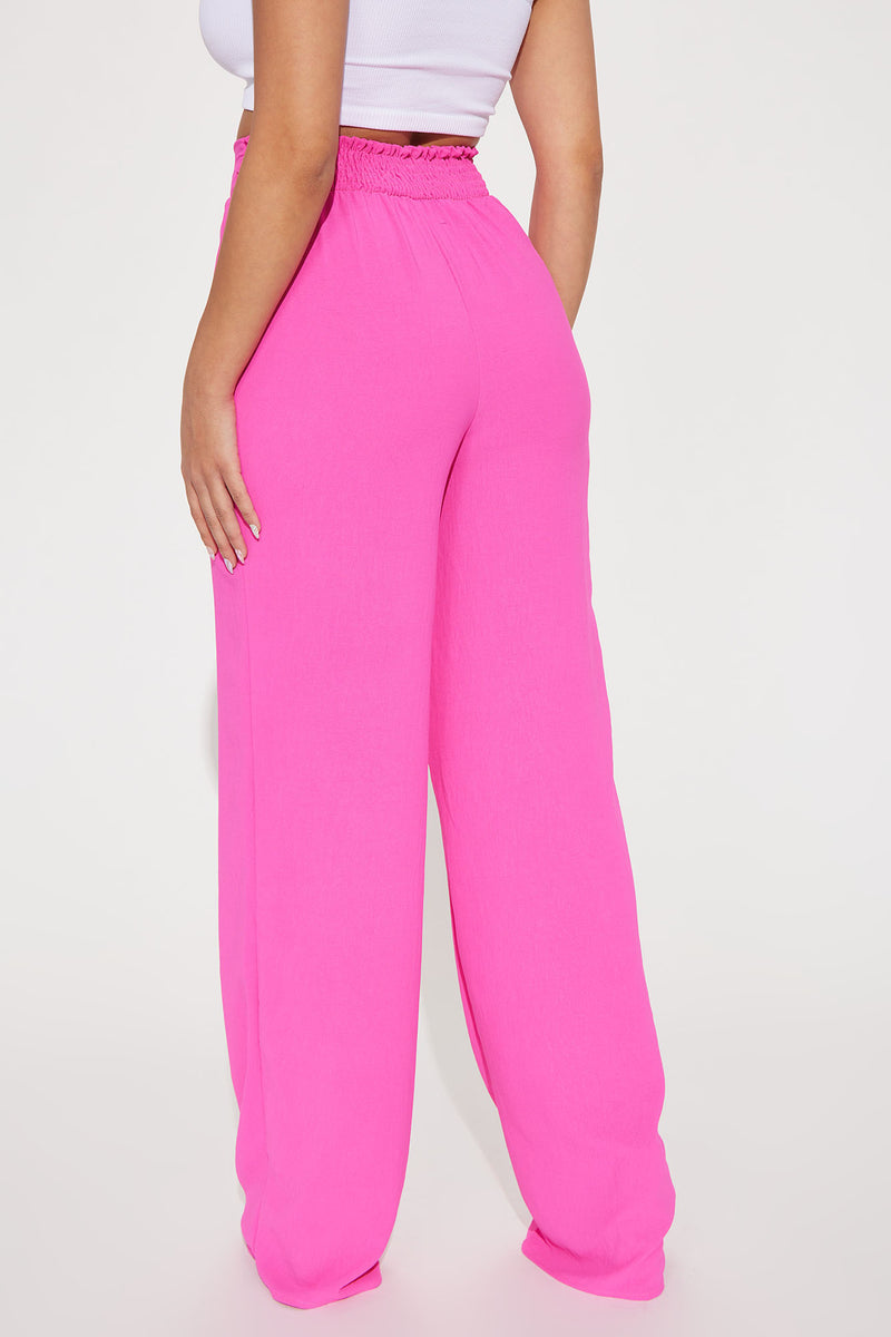 Chase My Love Wide Leg Textured Pant - Hot Pink | Fashion Nova, Pants ...