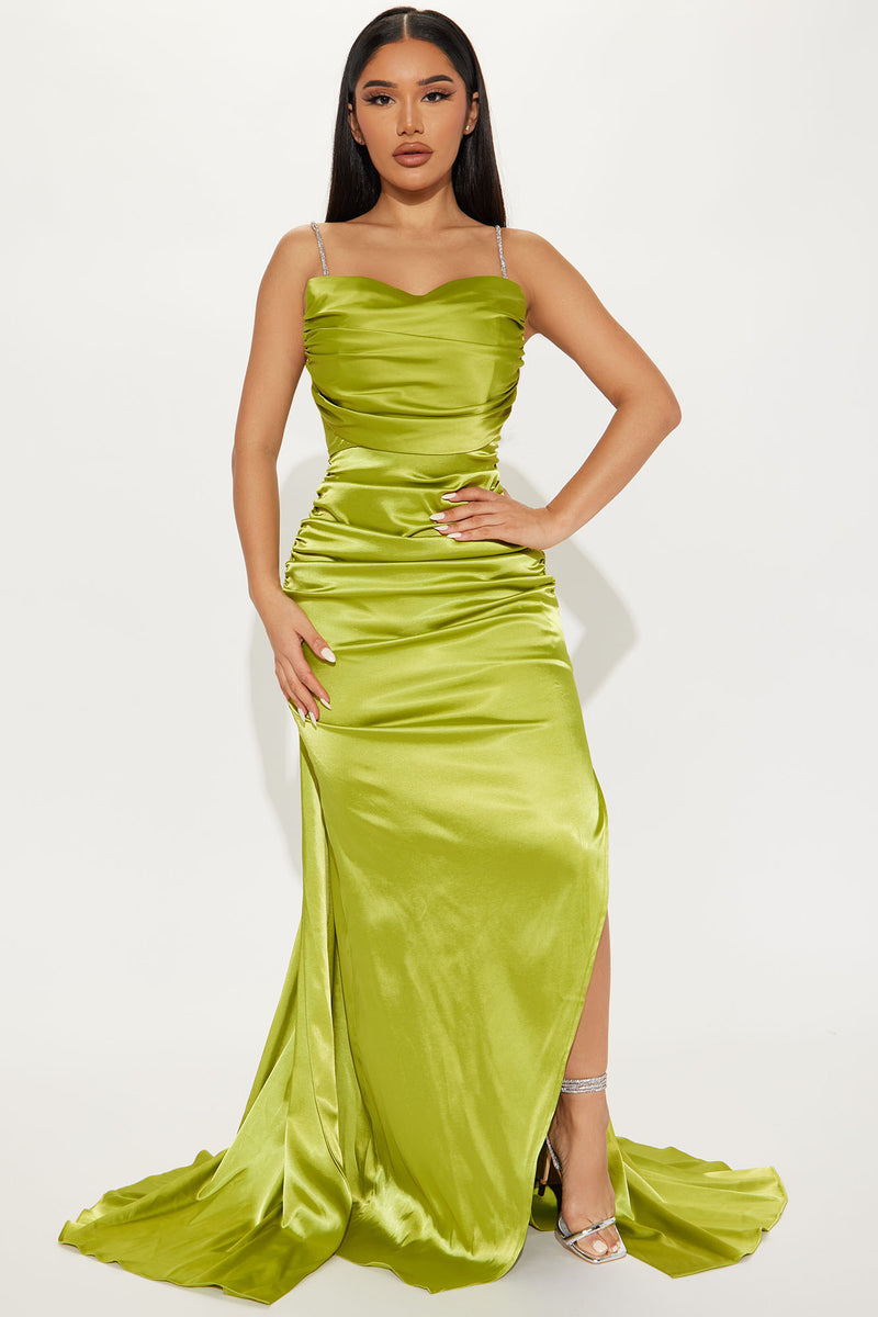 Sylvia Satin Gown - Green | Fashion Nova, Dresses | Fashion Nova